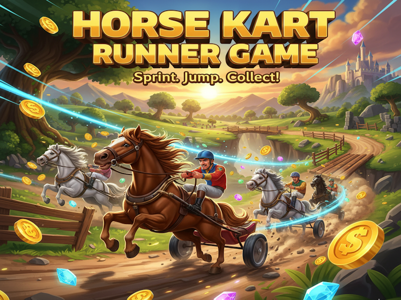 Horse Kart Runner Game 🕹️ Pelaa verkossa SGameS:ssä