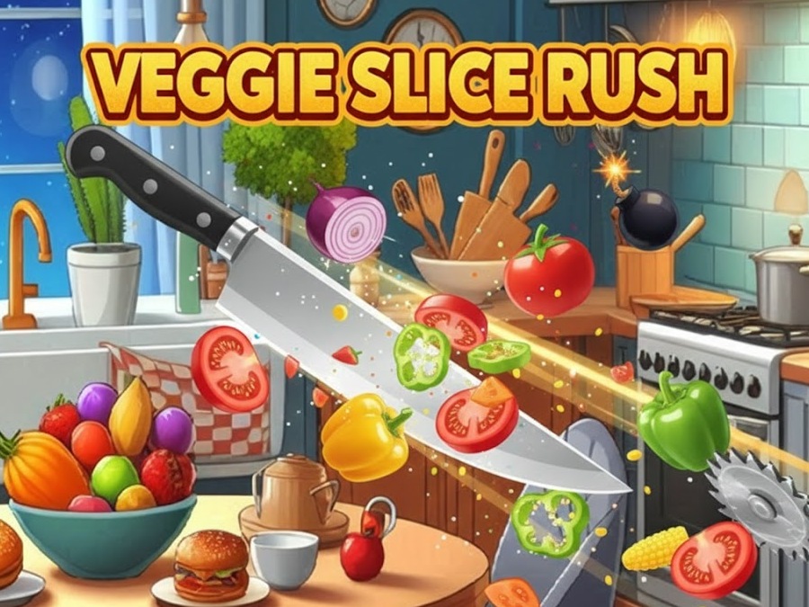 Veggie Slice Rush 🕹️ Pelaa verkossa SGameS:ssä