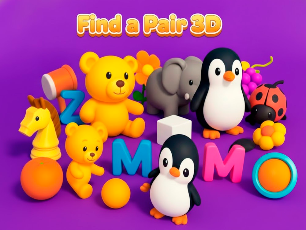 Find a Pair 3D 🕹️ Pelaa verkossa SGameS:ssä