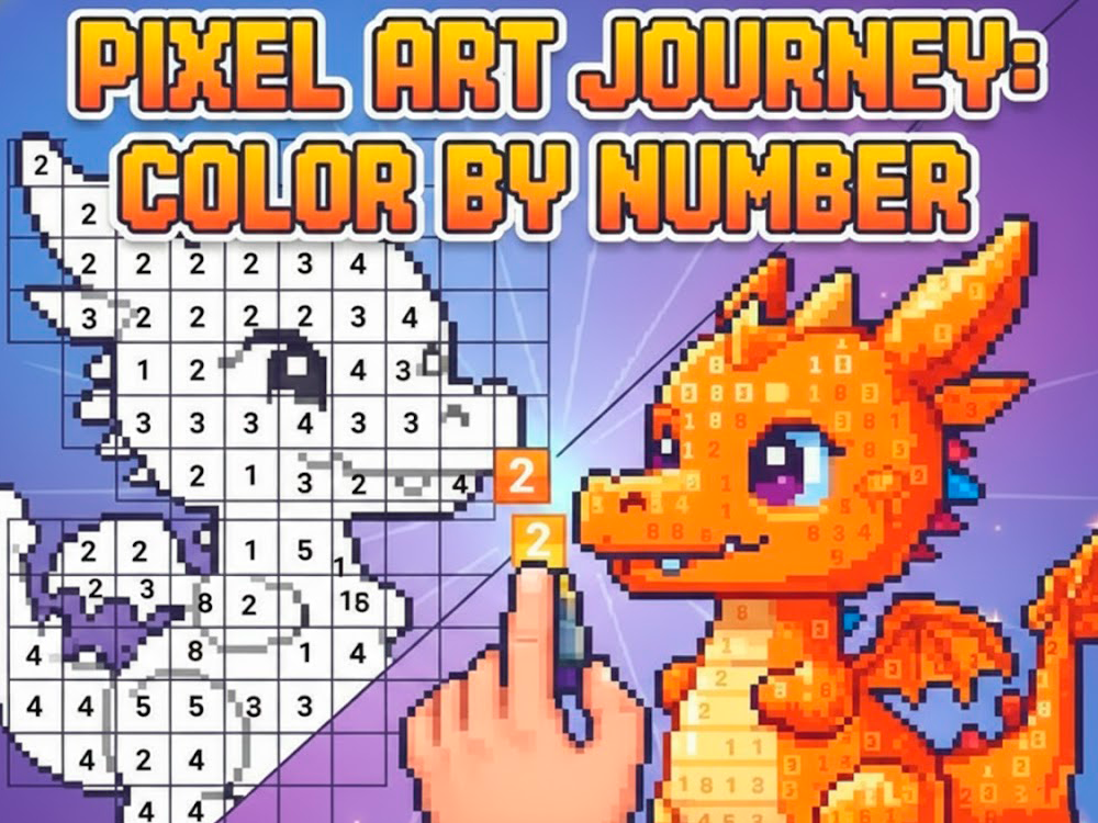 Draw picture by numbers Pixel Art 🕹️ Pelaa verkossa SGameS:ssä