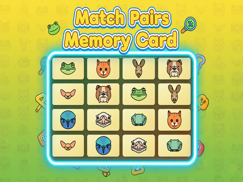 Match Pairs Memory Card 🕹️ Pelaa verkossa SGameS:ssä